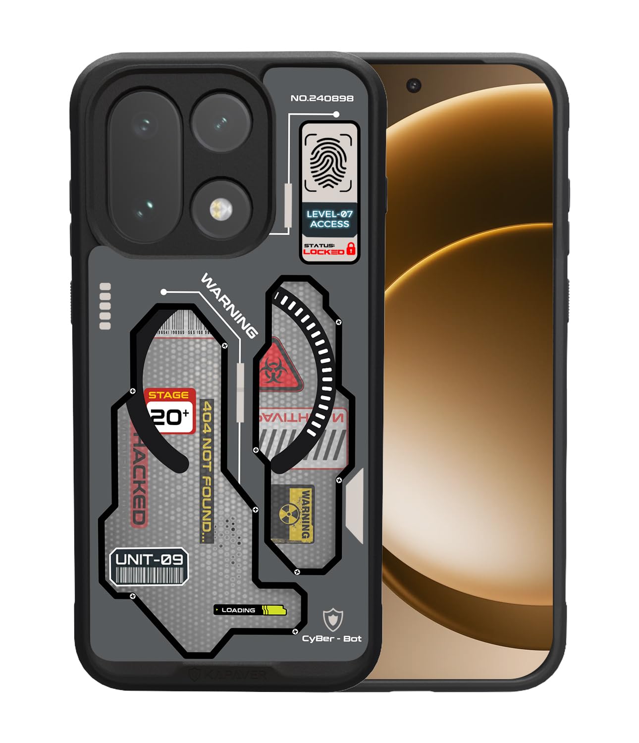Best OnePlus 15 Back Cover Case | CyBer-Bot Edition Mag X - Black