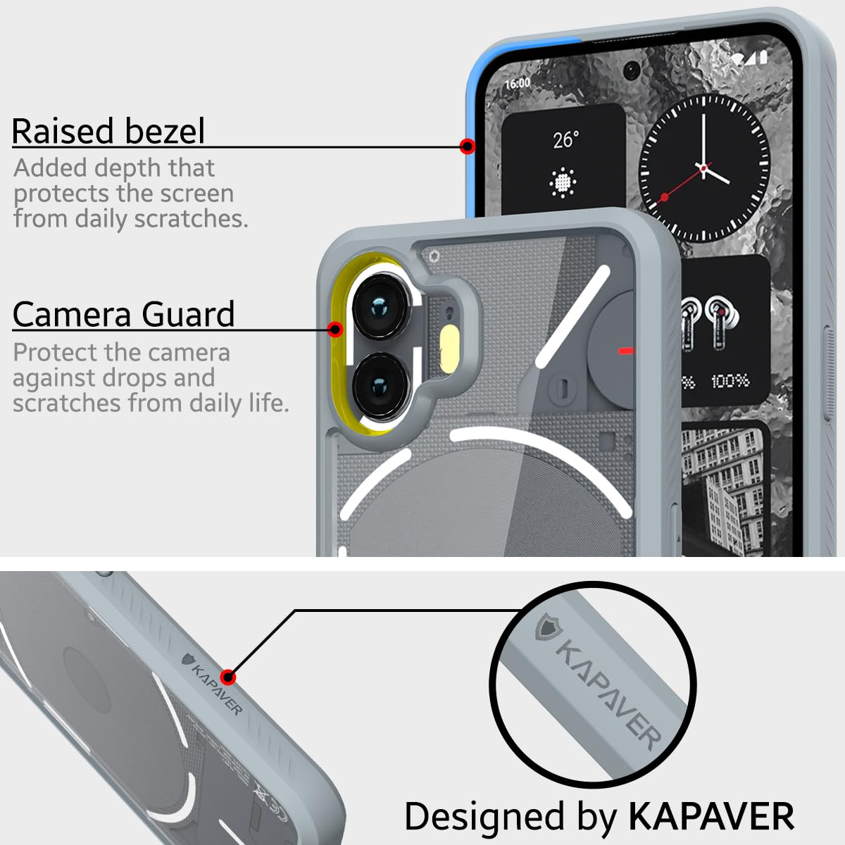 Buy Nothing Phone (2) Back Cover Case | Impulse - Gray