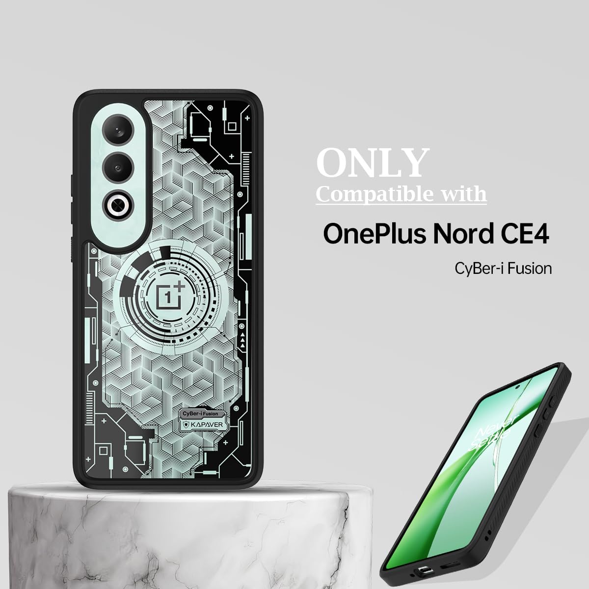 Best OnePlus Nord CE4 Back Cover Case | Impulse - Black (Cyber-i Fusion)