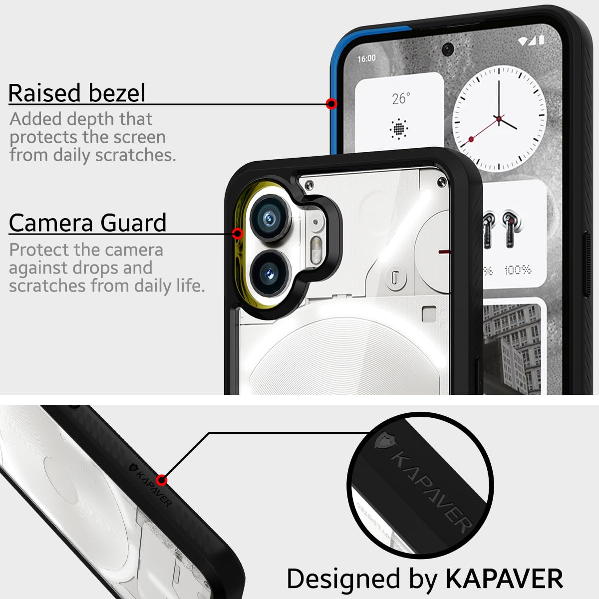 Buy Nothing Phone (2) Back Cover Case | Impulse - Black