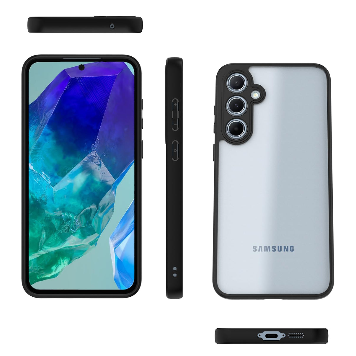 Best Samsung Galaxy M55 / F55 Back Cover Case | Hybrid - Clear