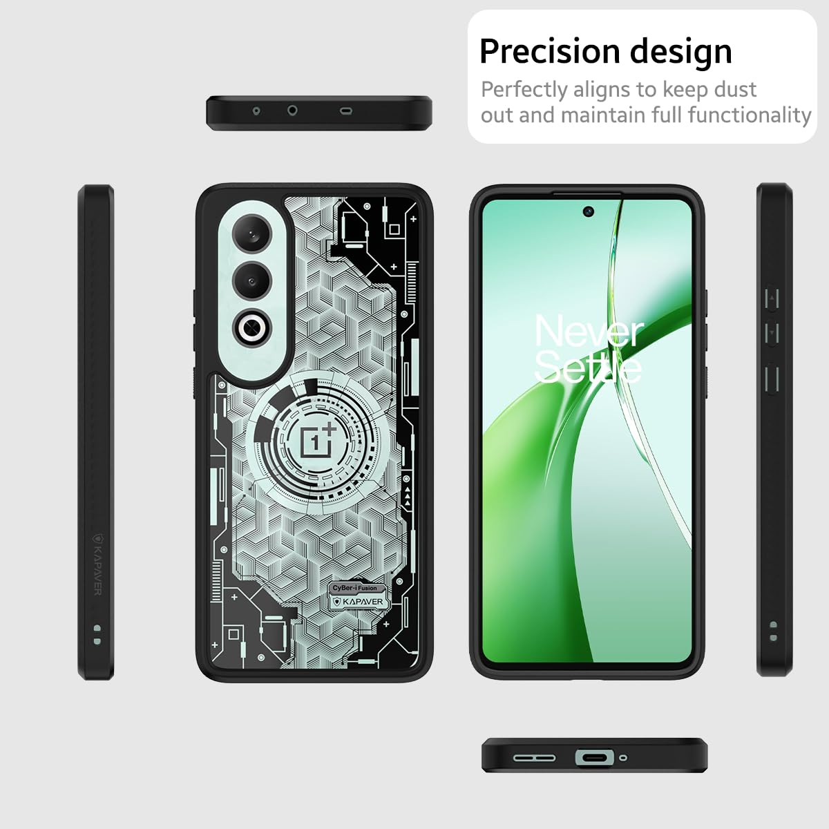 Best OnePlus Nord CE4 Back Cover Case | Impulse - Black (Cyber-i Fusion)