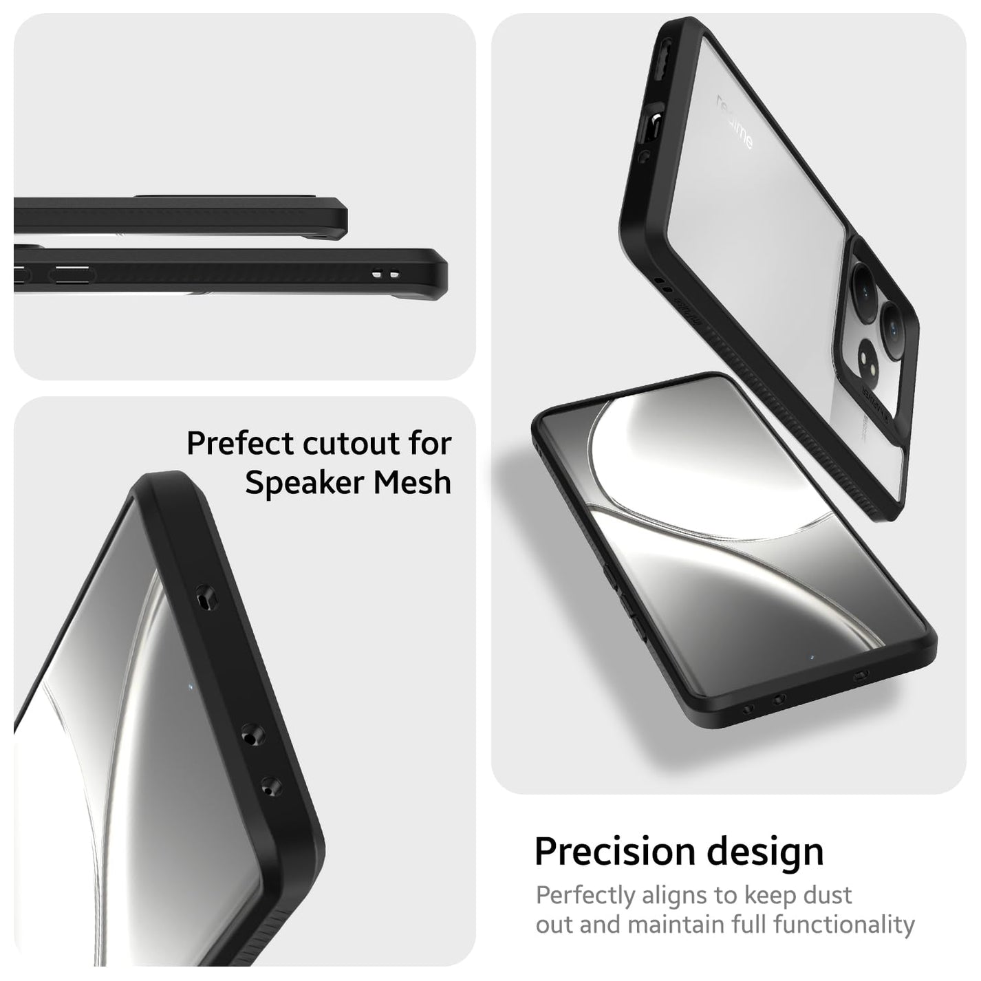 Best Realme GT 6 / GT 6T Back Cover Case | Impulse - Black