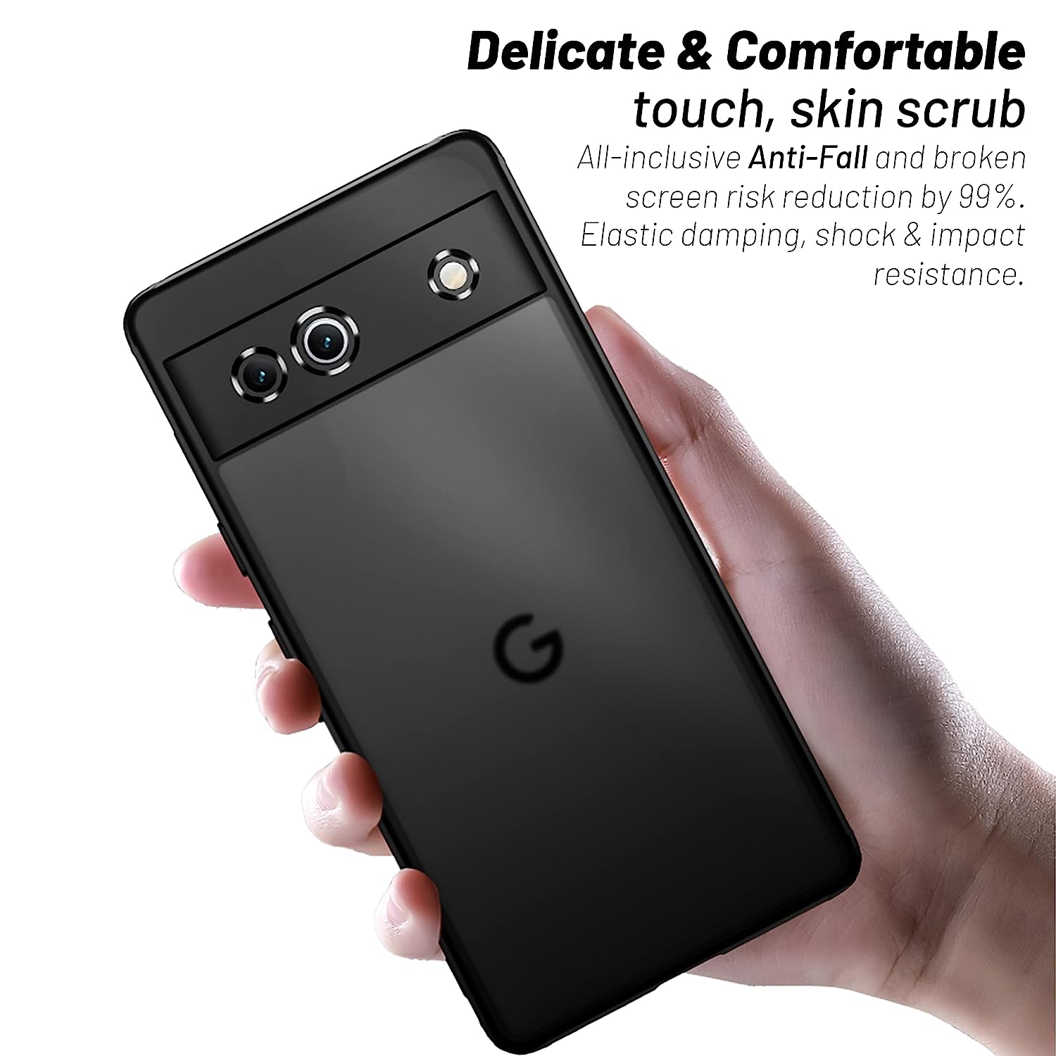 Google Pixel 7a Back Cover Case | Frosted - Hazy Black