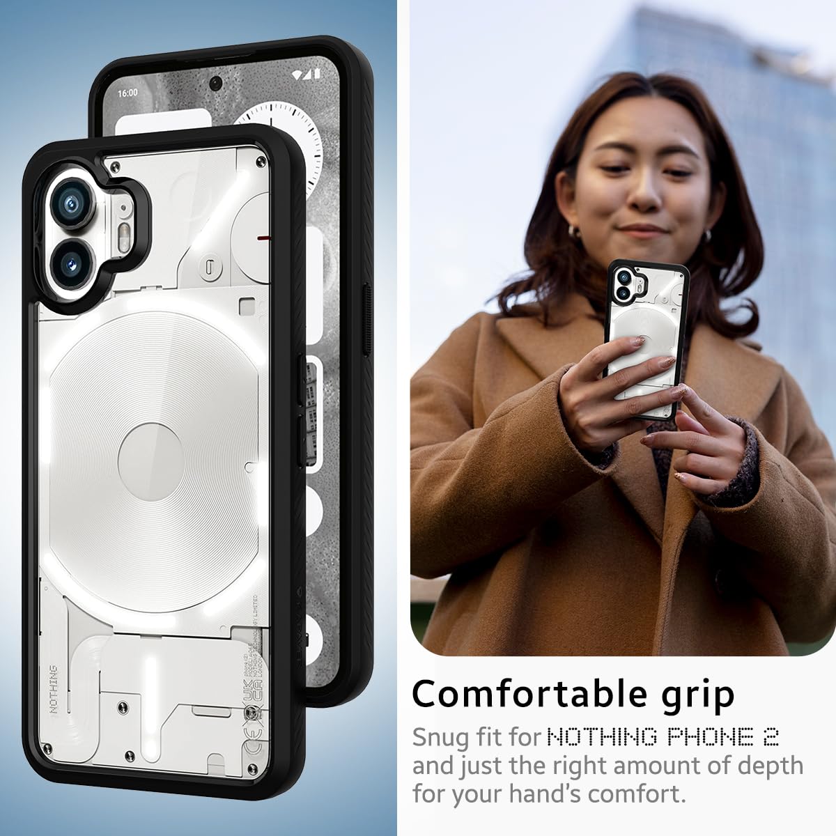 Buy Nothing Phone (2) Back Cover Case | Impulse - Black