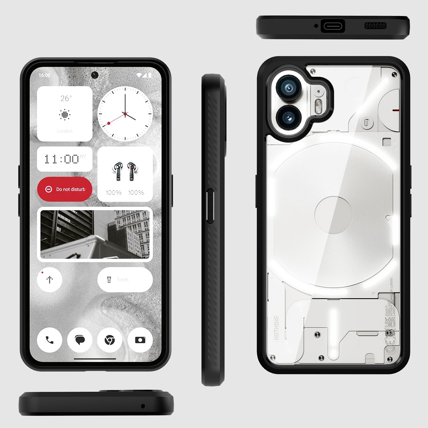 Buy Nothing Phone (2) Back Cover Case | Impulse - Black