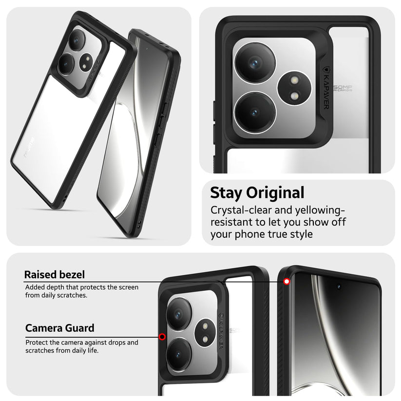 Best Realme GT 6 / GT 6T Back Cover Case | Impulse - Black