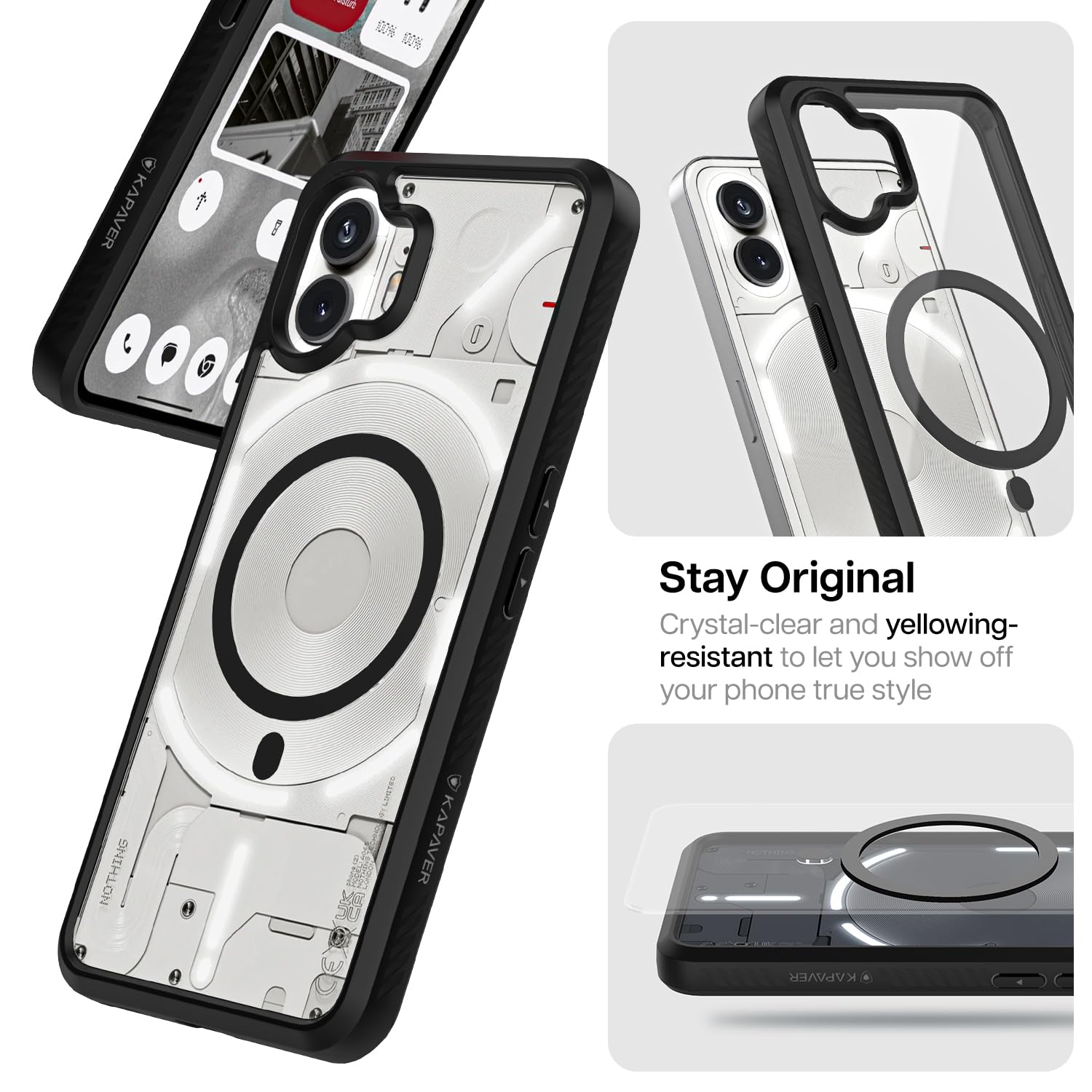 Best Nothing Phone 2 Back Cover Case (Magsafe Support) | Mag X - Black