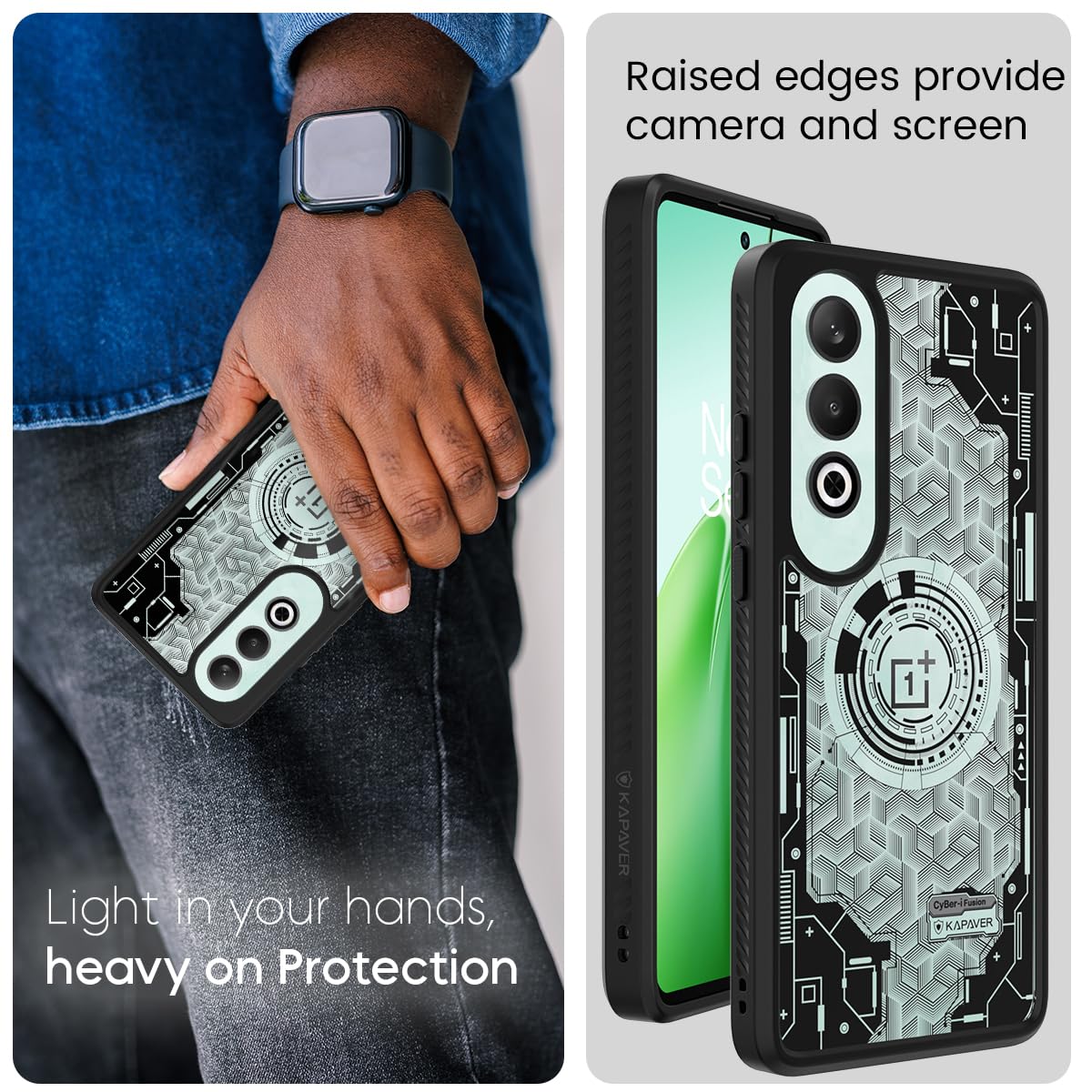 Best OnePlus Nord CE4 Back Cover Case | Impulse - Black (Cyber-i Fusion)