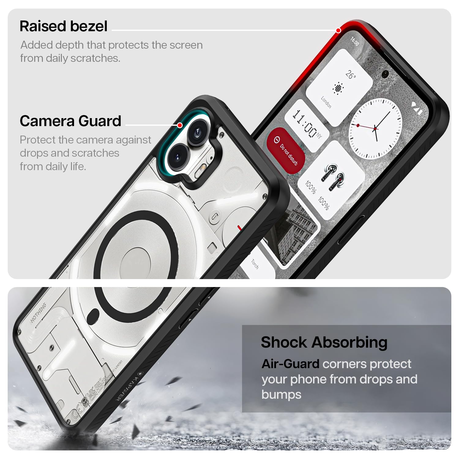 Best Nothing Phone 2 Back Cover Case (Magsafe Support) | Mag X - Black