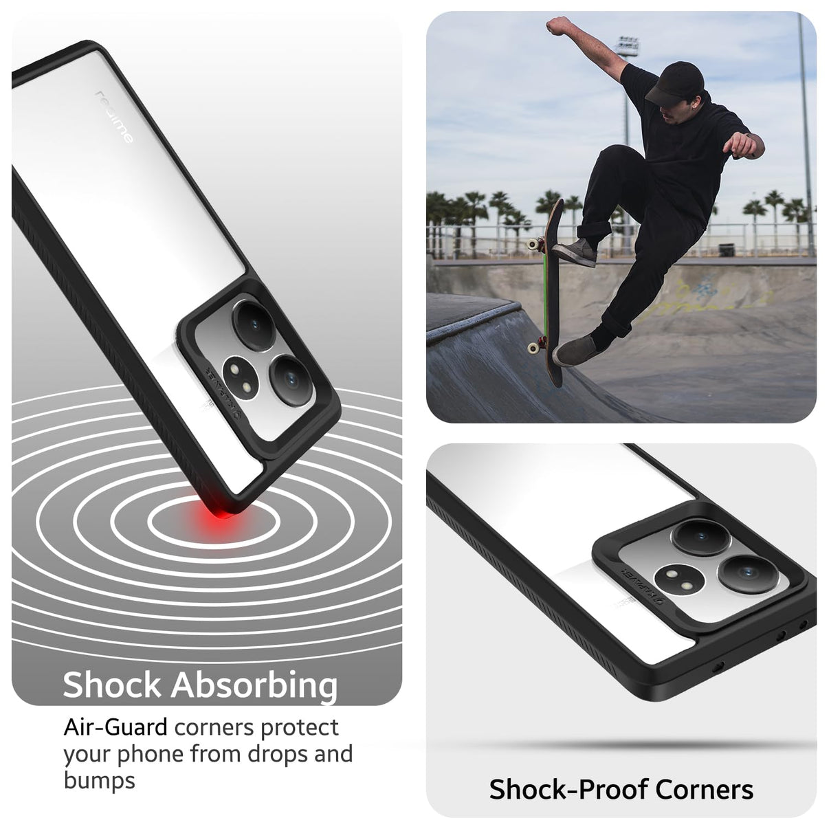 Best Realme GT 6 / GT 6T Back Cover Case | Impulse - Black