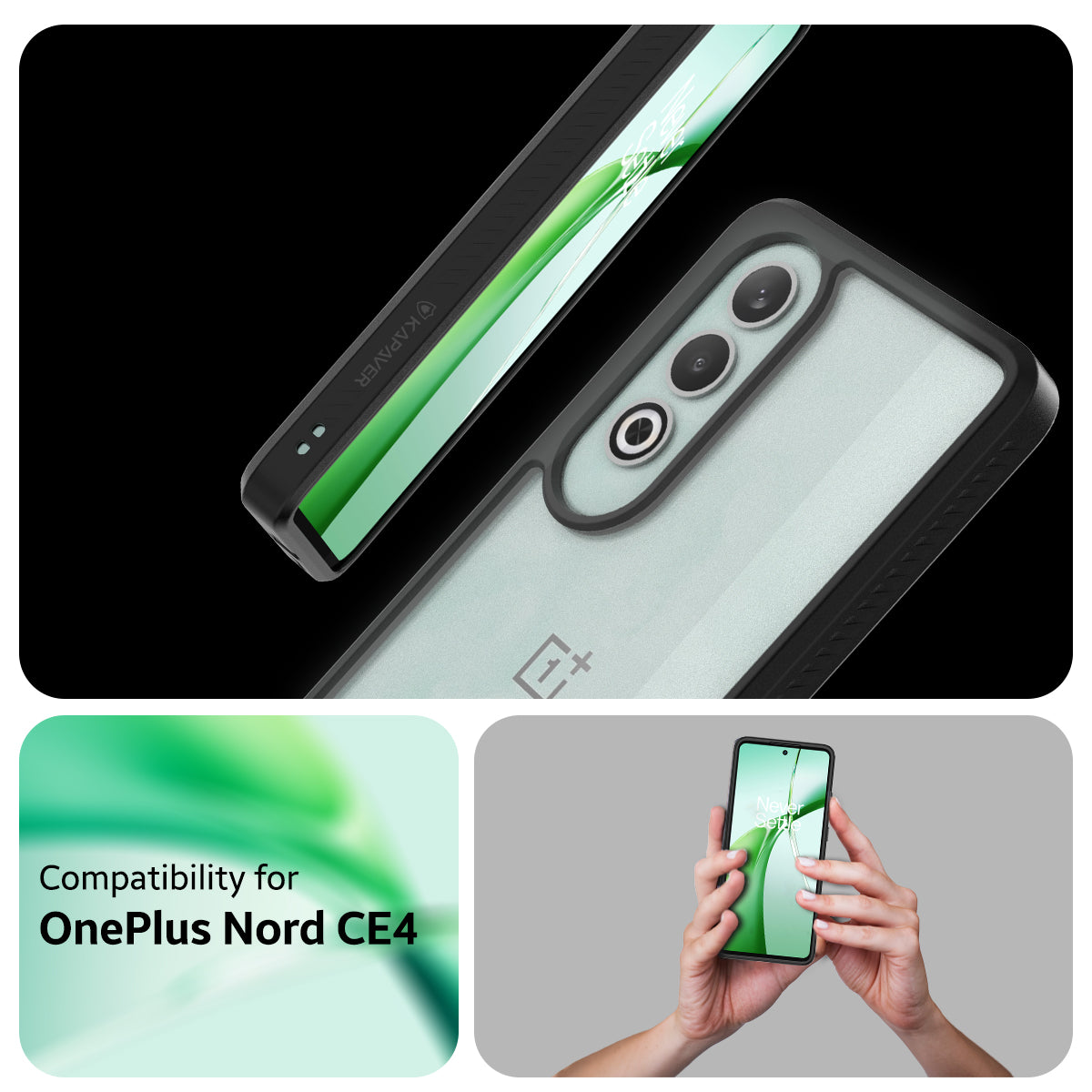 Best OnePlus Nord CE4 5G Back Cover Case | Impulse - Black