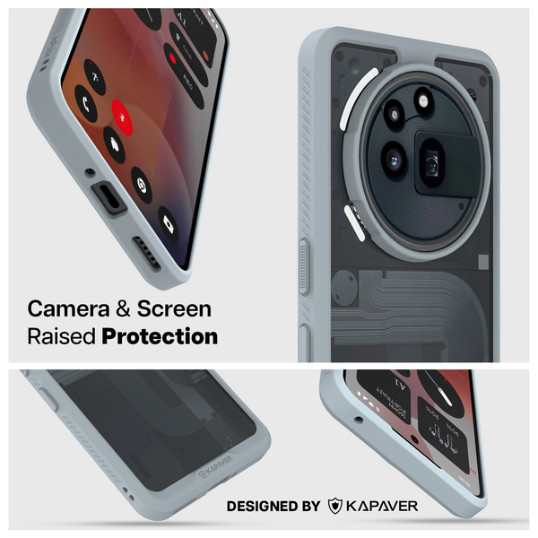 Best Nothing Phone 3a Pro Back Cover Case | Impulse - Gray