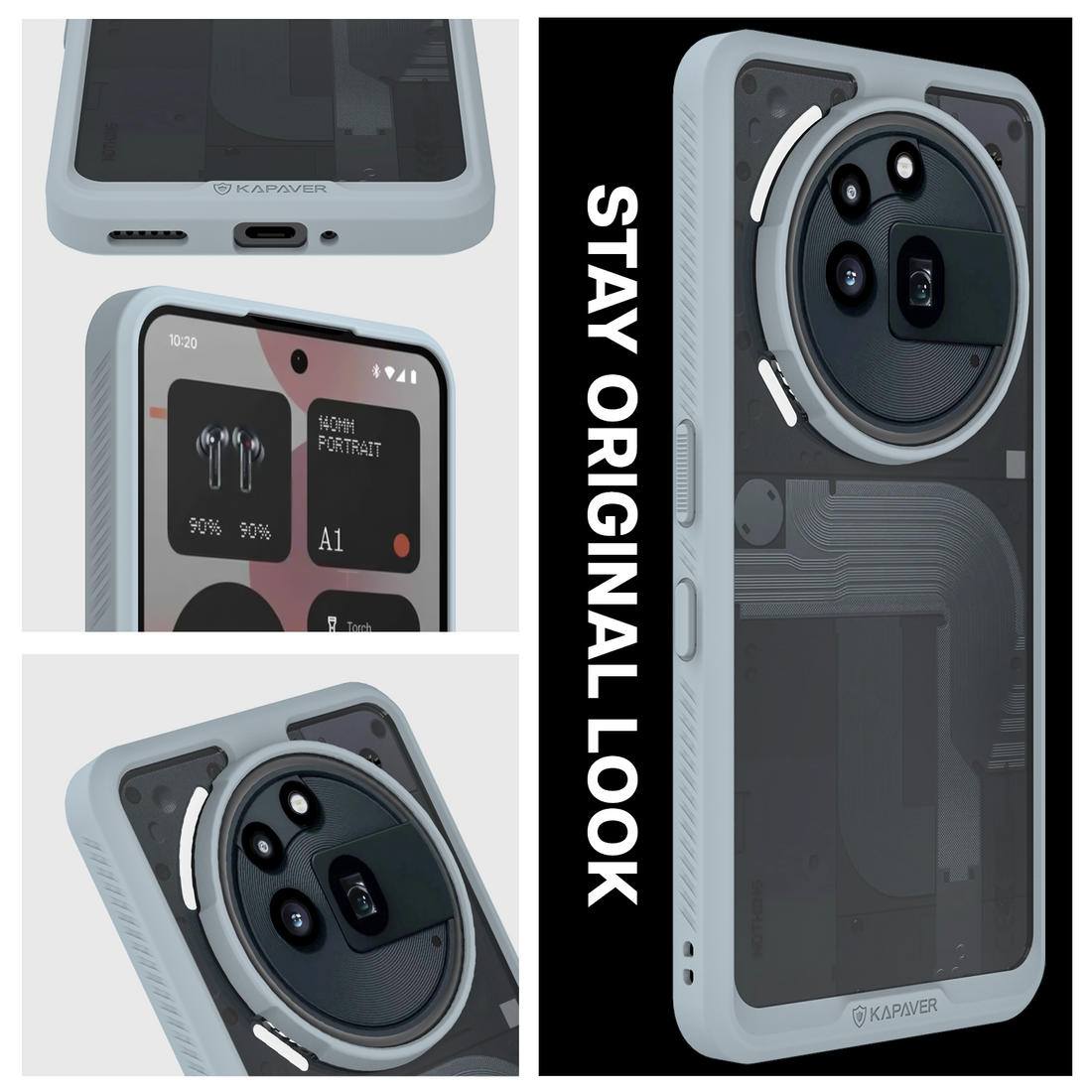 Best Nothing Phone 3a Pro Back Cover Case | Impulse - Gray