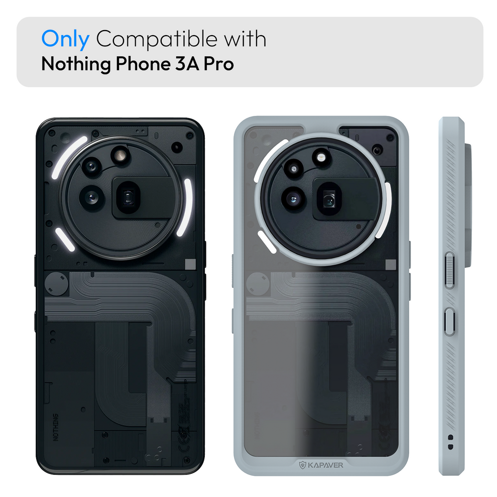 Best Nothing Phone 3a Pro Back Cover Case | Impulse - Gray