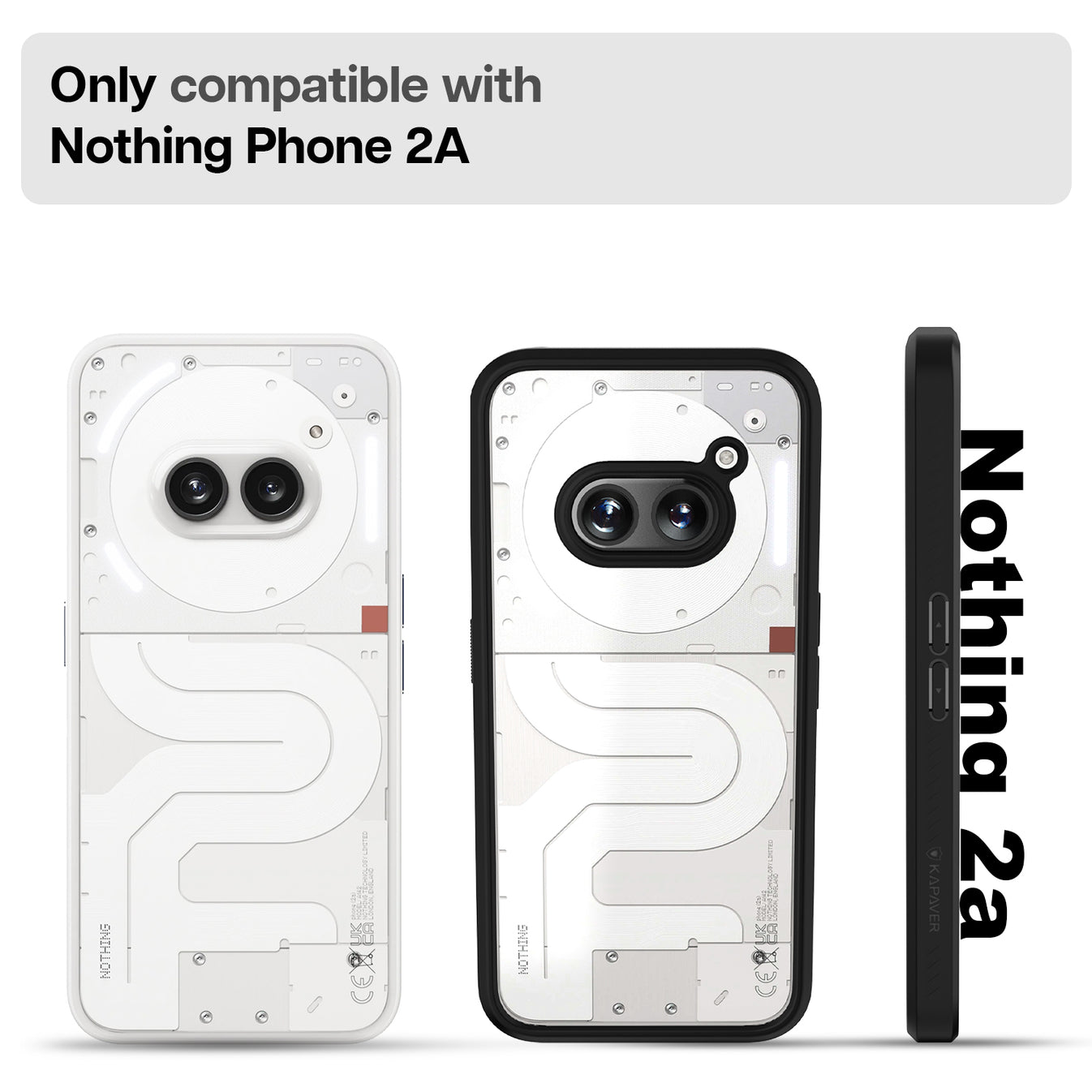 Best Nothing Phone 2a / 2a Plus 5G Back Cover Case | Impulse - Black