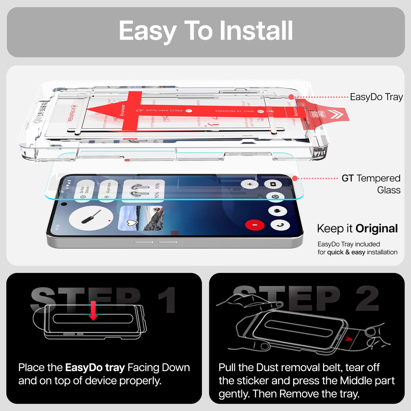 Buy Nothing Phone 3a / 3a Pro Tempered Glass Screen Protector Guard | Glass HD - 1 Pack (with 1 ...