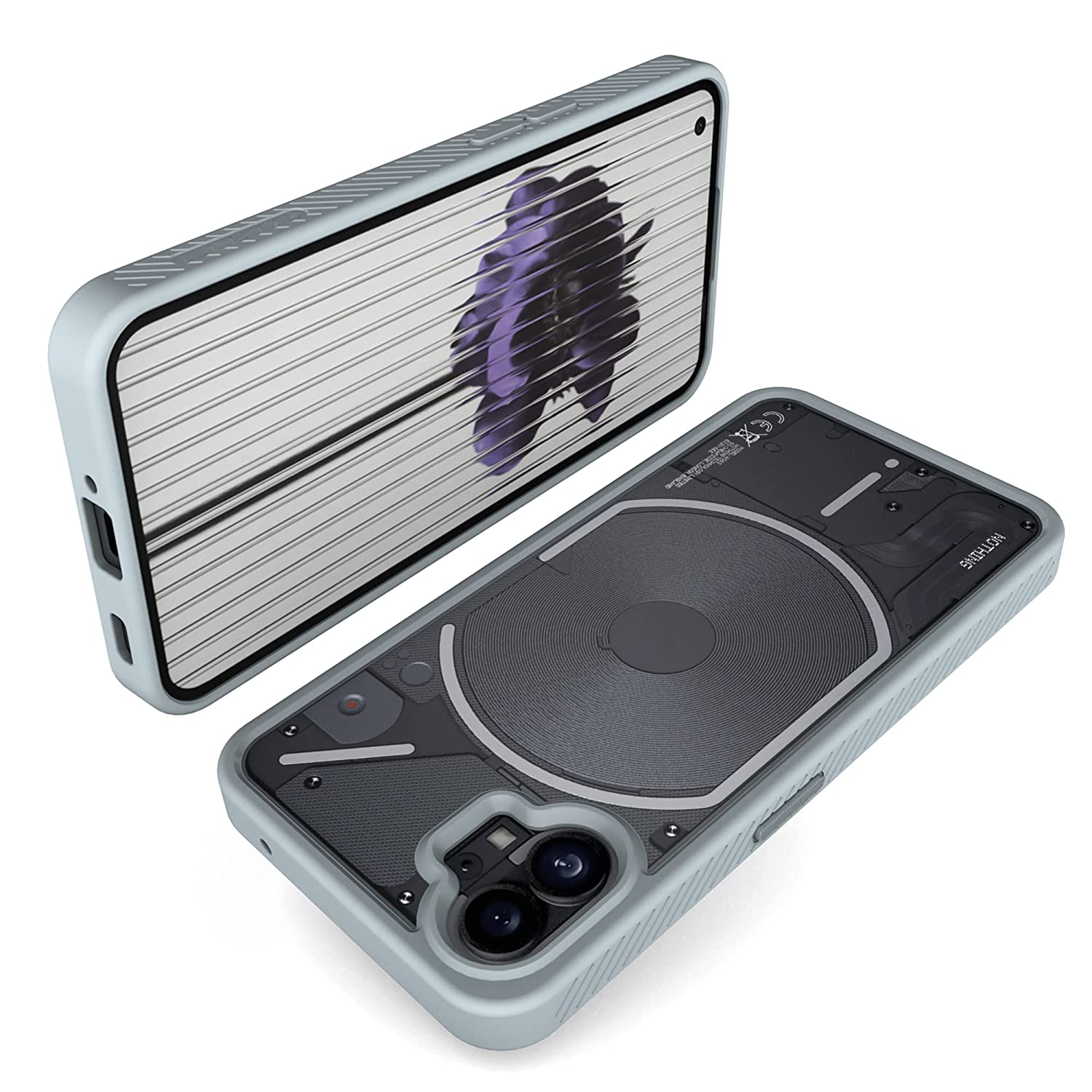 Nothing Phone 1 5G Back Cover Case With Glass | Impulse - Gray